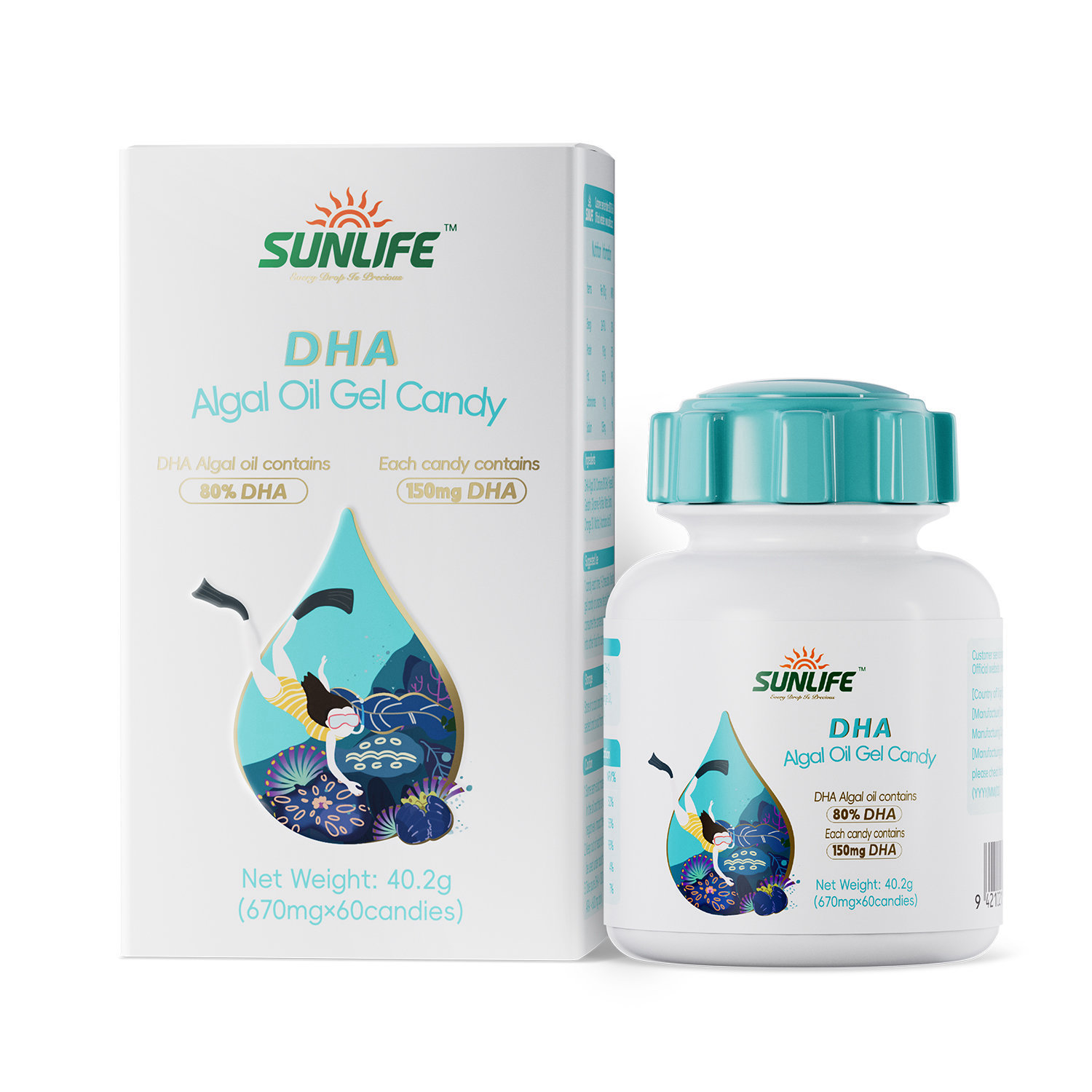 Sunlife DHA Algal Oil Gel Candy_Brain Nutrition_生命阳光公司官网